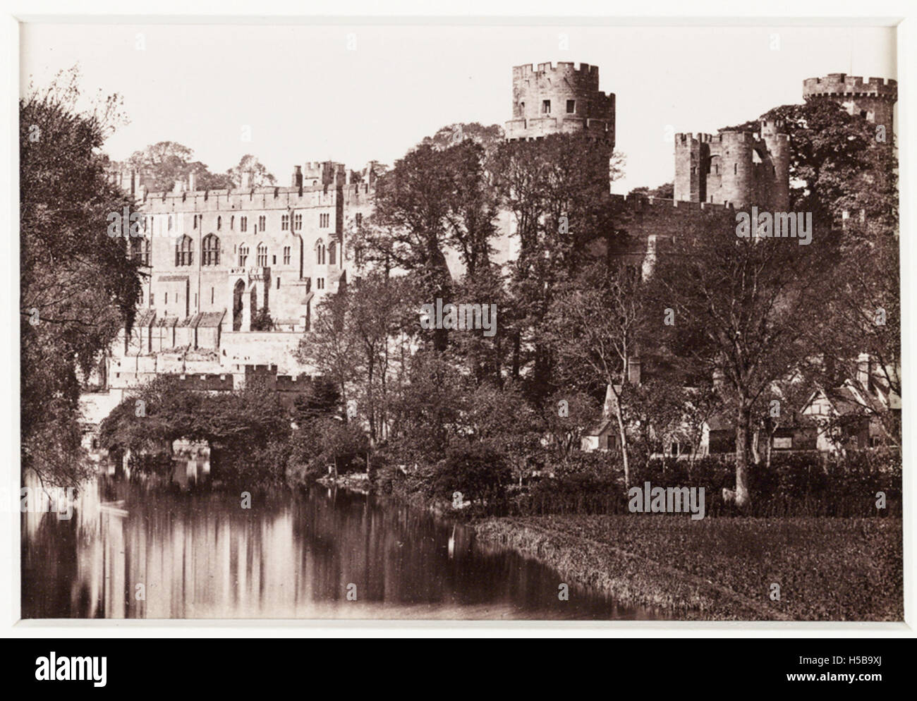 A general view of Warwick Castle, an iconic historical site located in ...