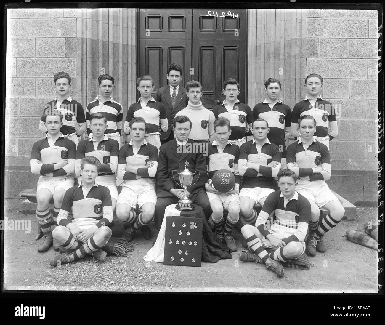 Vintage football team photo Black and White Stock Photos & Images - Alamy