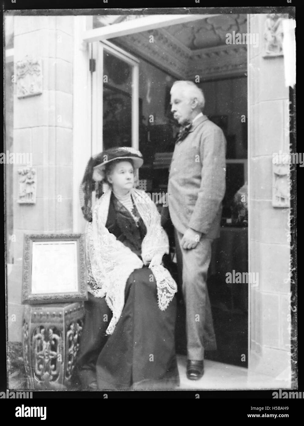This portrait features Sir John and Lady Constance Leslie, capturing a ...
