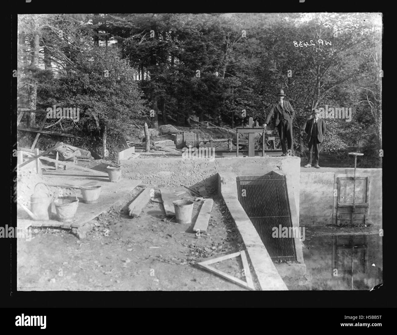 Building construction management team Black and White Stock Photos ...