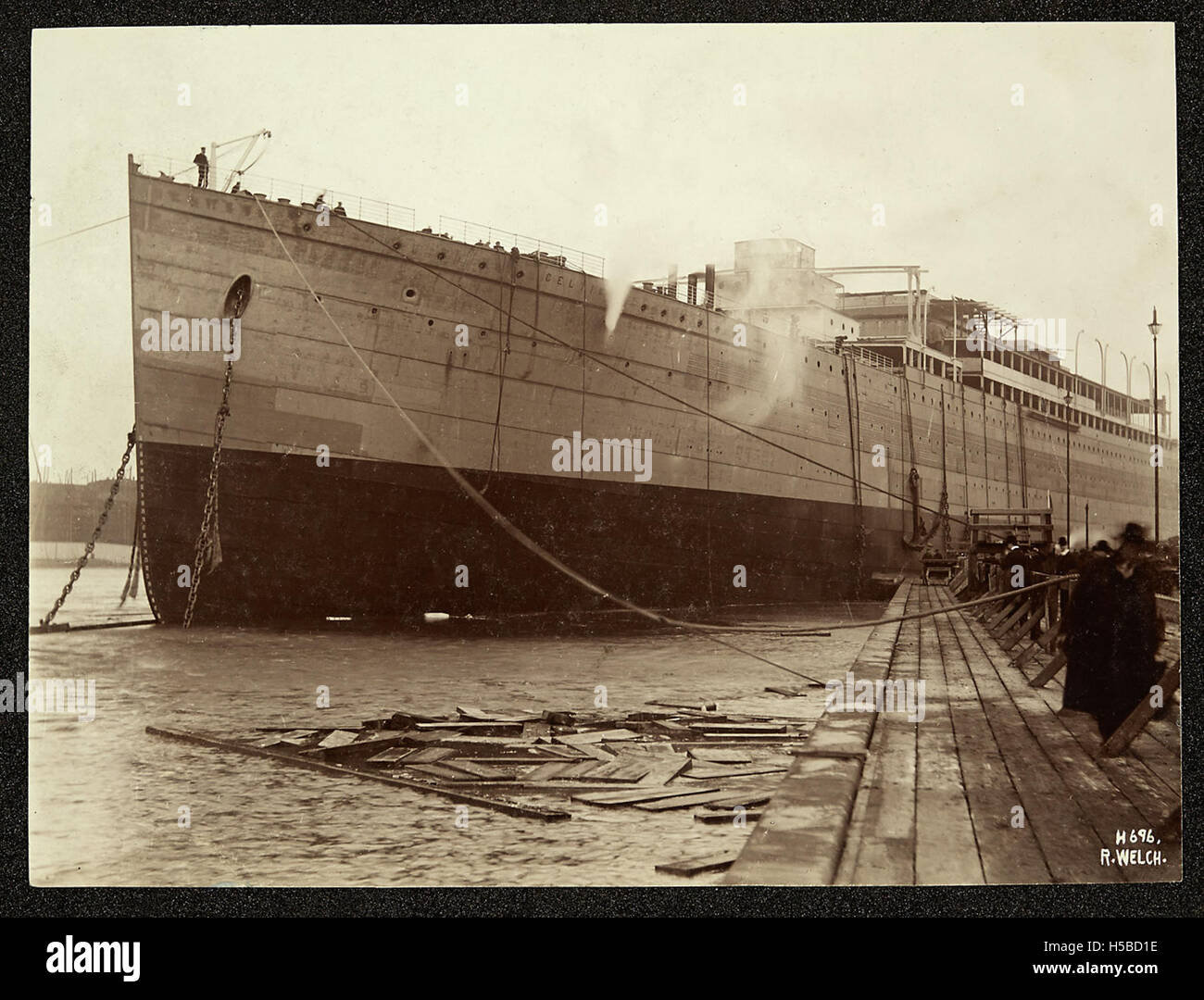 The ship 'The Celtic' pictured shortly after its launch. The photograph ...