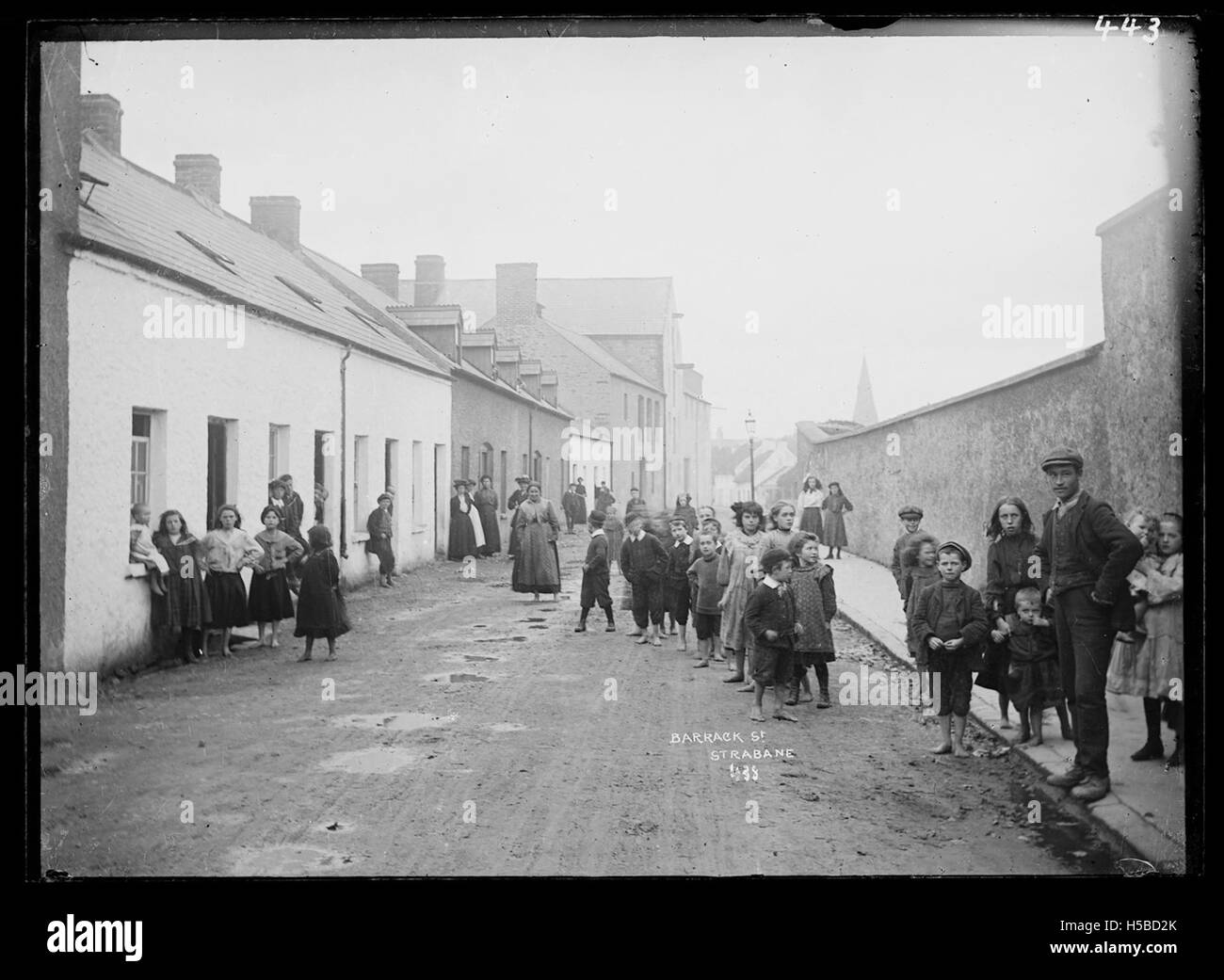 A photograph of Barrack Street in Strabane, Northern Ireland, showing ...
