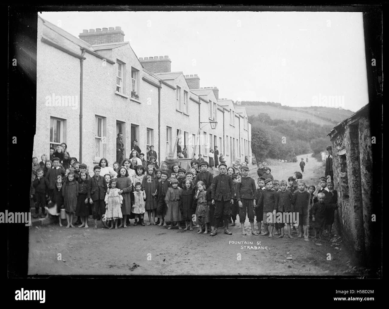 This title likely refers to Fountain Street in Strabane, a town in ...