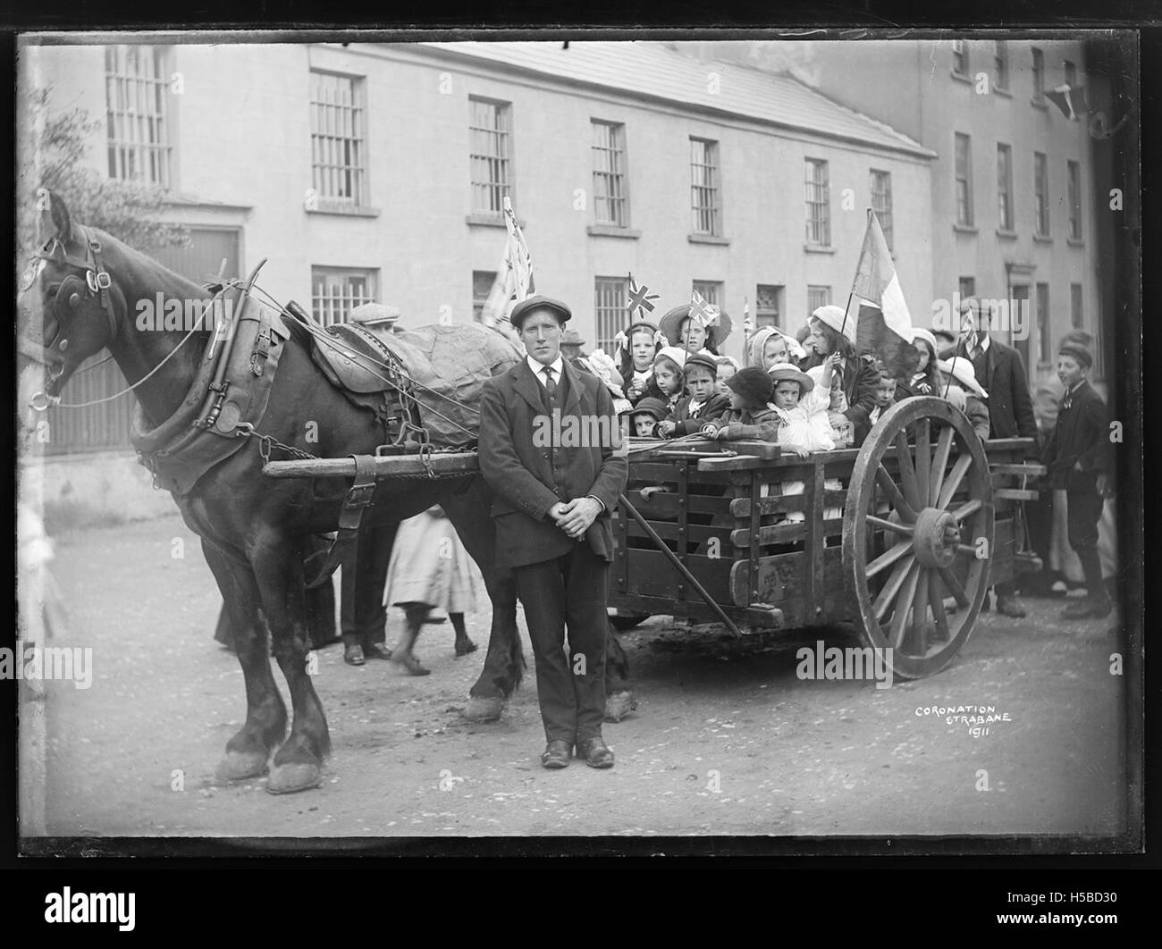 Coronation scene, Strabane Stock Photo - Alamy