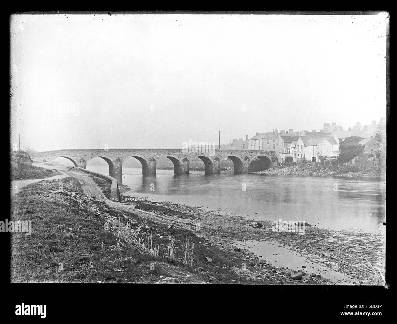 A photograph or depiction of bridges in Strabane, a town in Northern ...