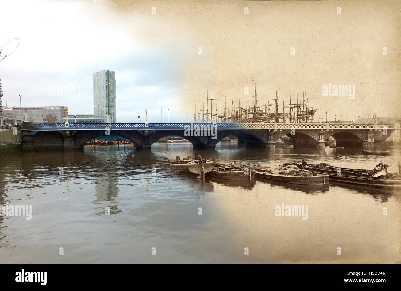Queen's Bridge in Belfast is a key structure in the city, spanning the ...