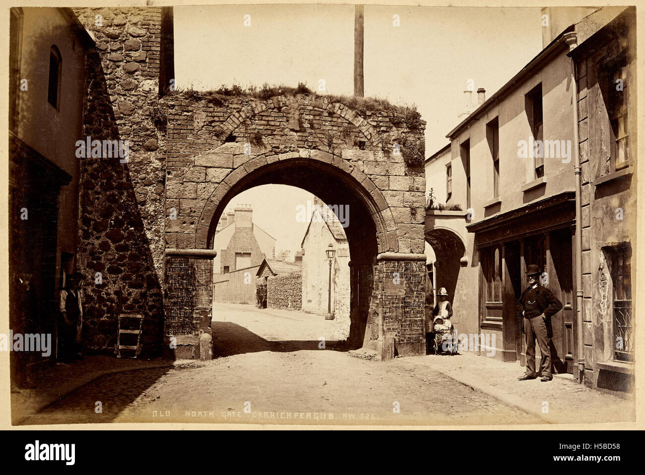 A photograph of the Old North Gate in Carrickfergus, Northern Ireland ...
