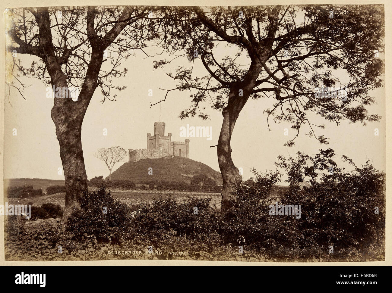 A view of Donaghadee Mound, a significant landmark located in ...