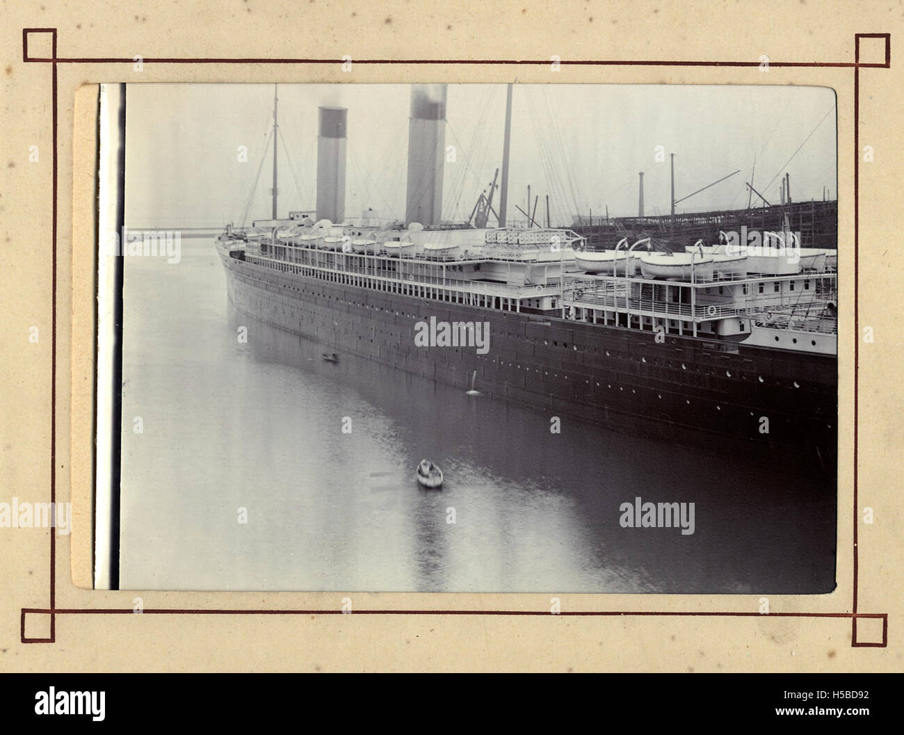 The Oceanic, a notable vessel, is seen moored in Belfast, likely during ...