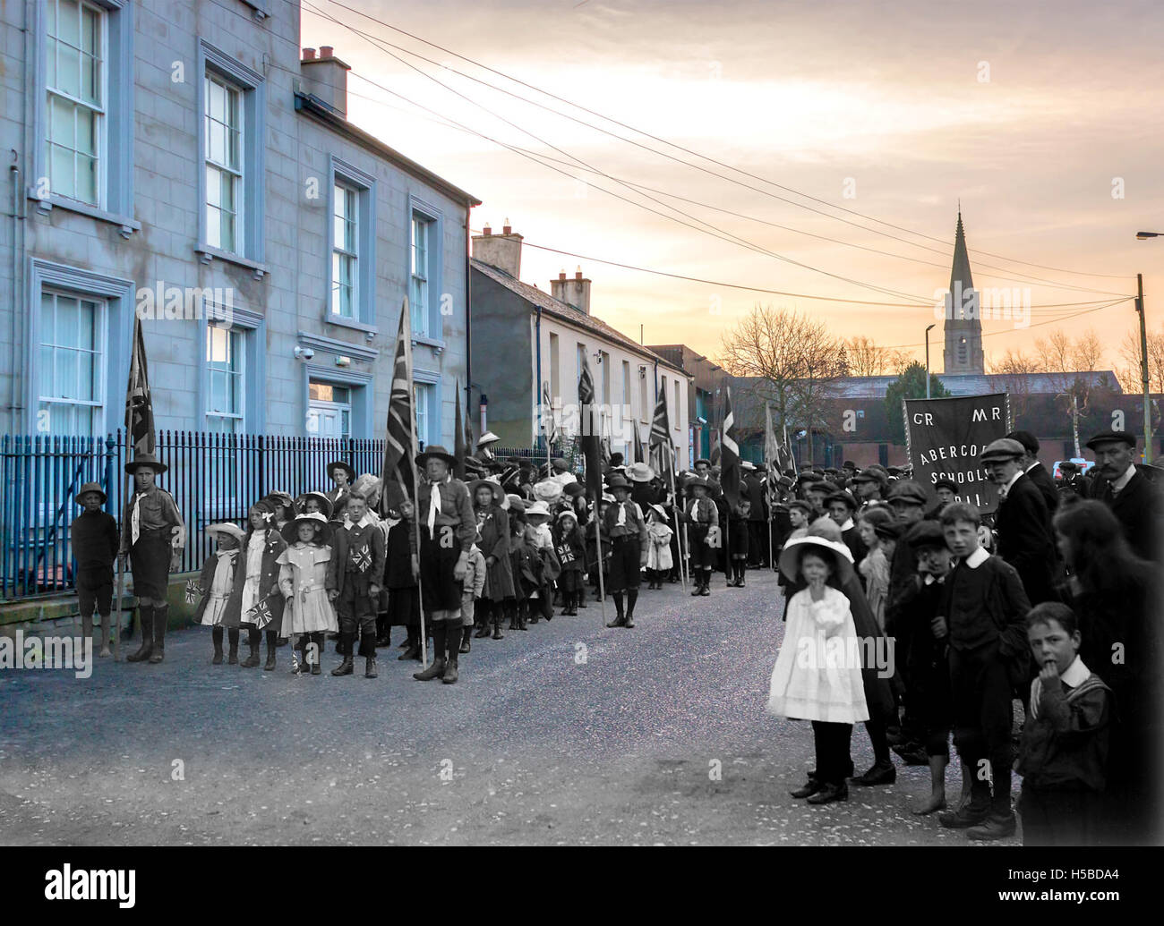 A scene of the coronation in Strabane, showcasing the merging of old ...