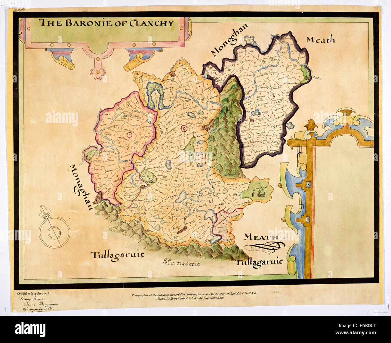 The Baronie of Clanchy map, dating from the 17th century, shows the ...