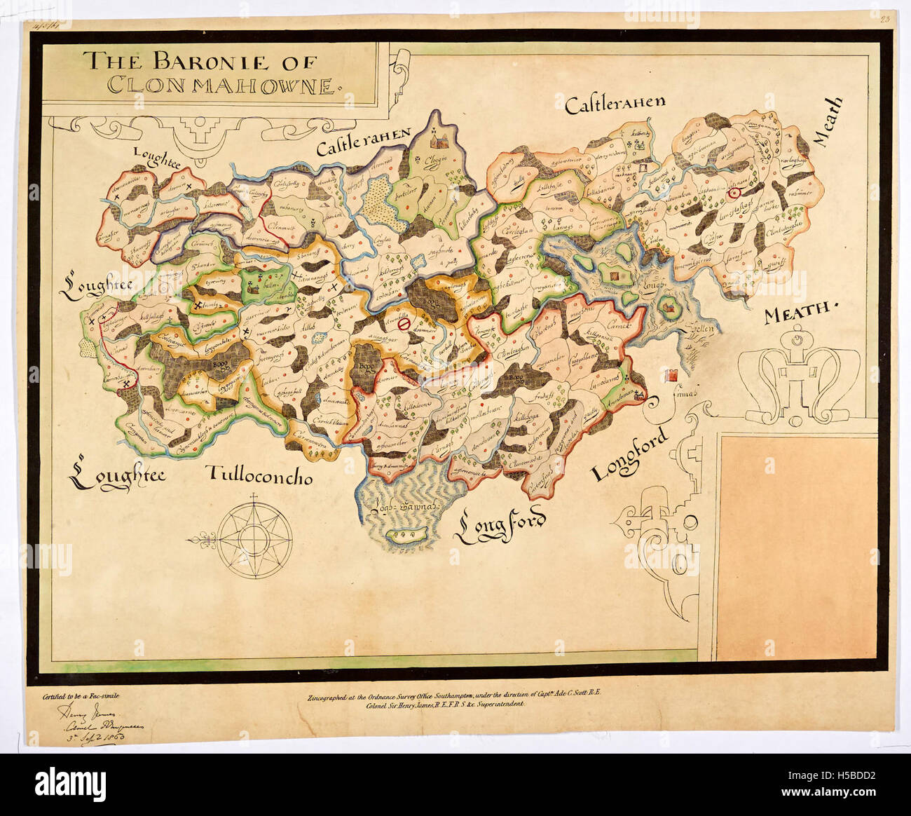 The Baronie of Clonmahowne maps from the 17th century detail the ...