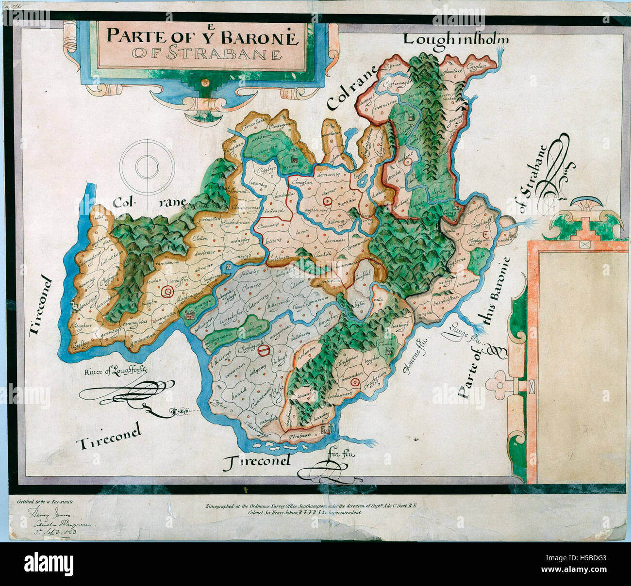 This map shows part of the Barony of Strabane, dating back to around ...