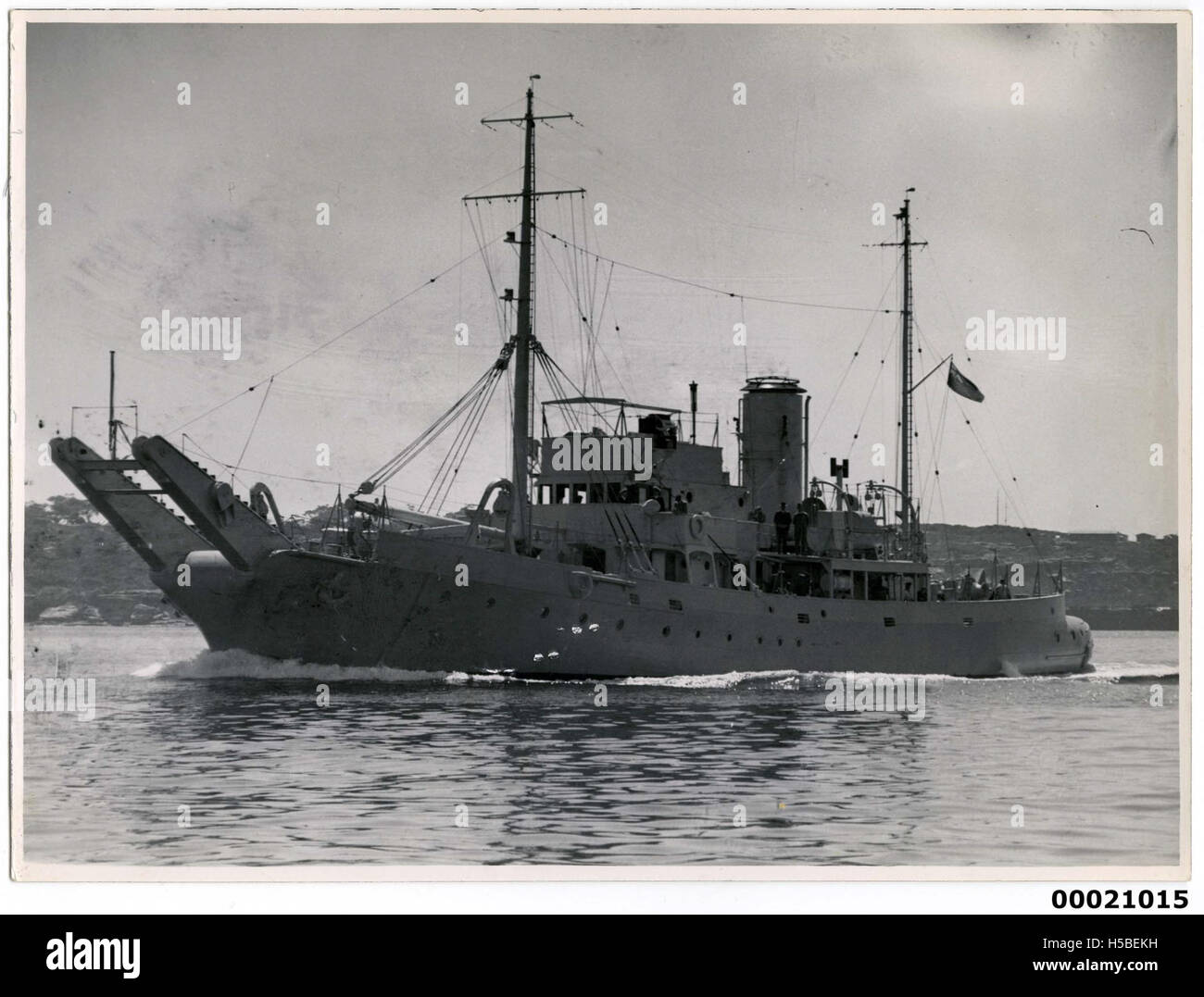 This image or reference shows a naval vessel, possibly the HMAS ...