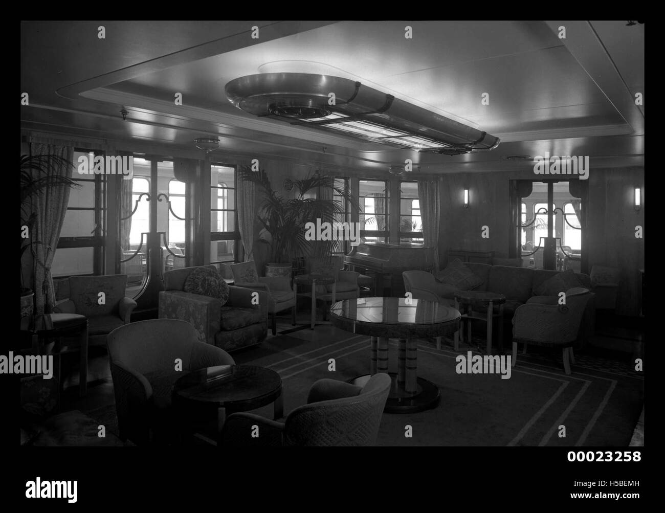 The TSS Awatea, a ship, features a music room, possibly reflecting its ...