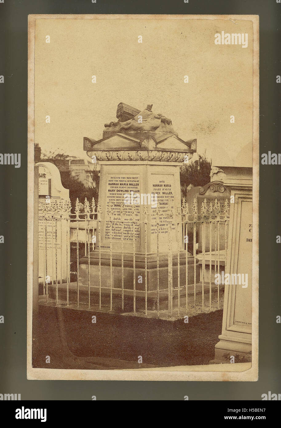 The photograph depicts the DUNBAR monument, a significant landmark ...