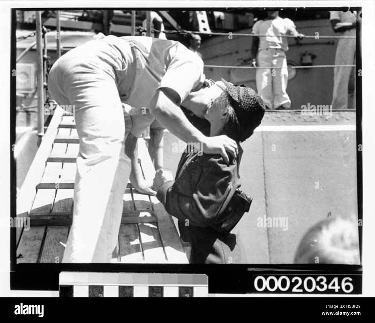 This photo captures a tender moment on February 10, 1941, following the ...