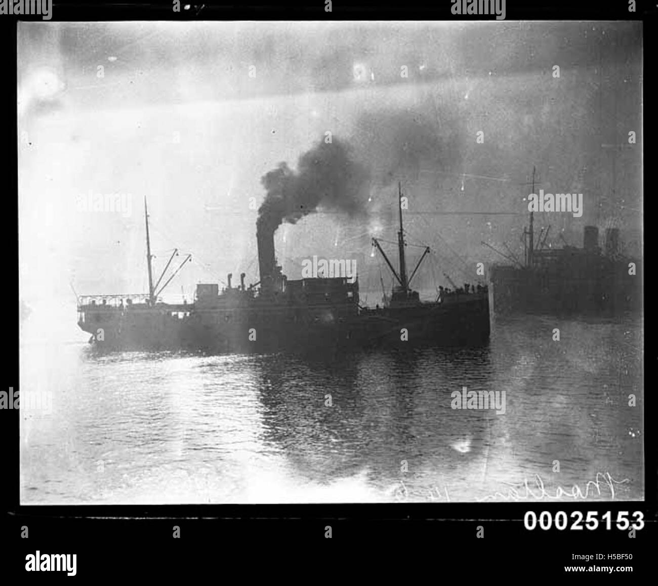 MOOLTAN under steam in harbour. Date specified as June 14th 1934 Stock ...