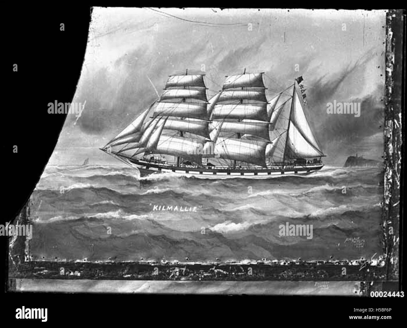 Three-masted barque KILMALLIE at sea Stock Photo - Alamy