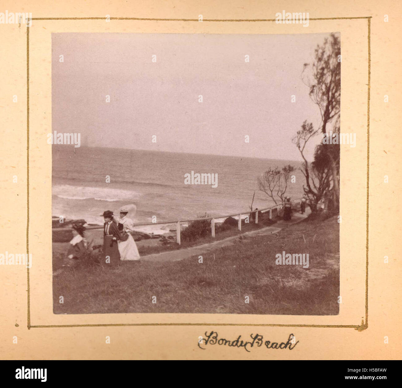 A photograph capturing women at Bondi Beach, showcasing the iconic ...