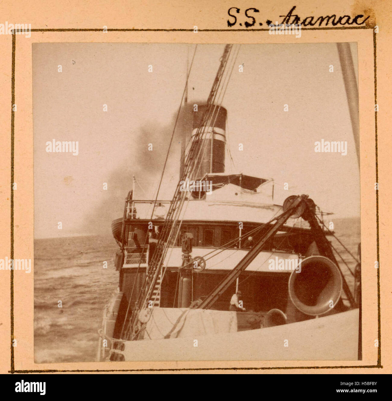 A photograph of the S.S. Aramac, a steamship. This ship was known for ...