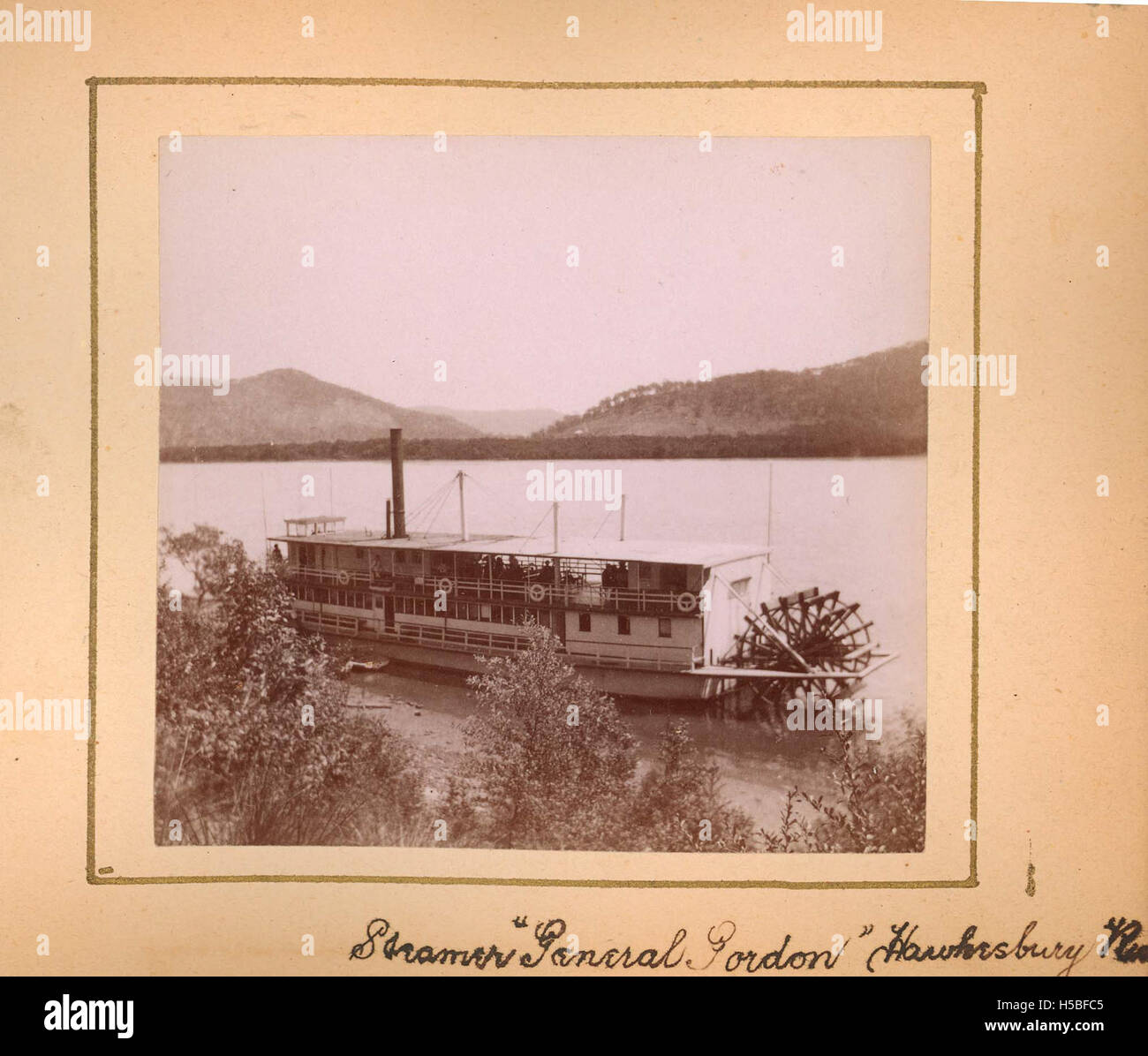 The steamer 'General Gordon' is shown on the Hawkesbury River, an ...