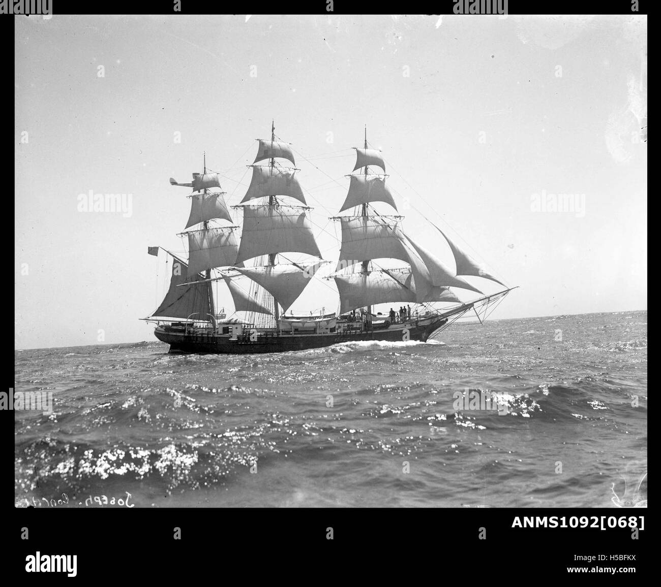 The three-masted ship Joseph Conrad, an iconic sailing vessel, is seen ...