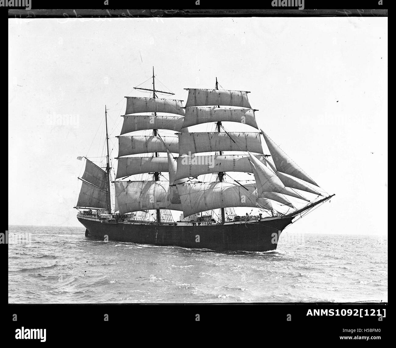 A photograph or illustration of the three-masted barque named ...