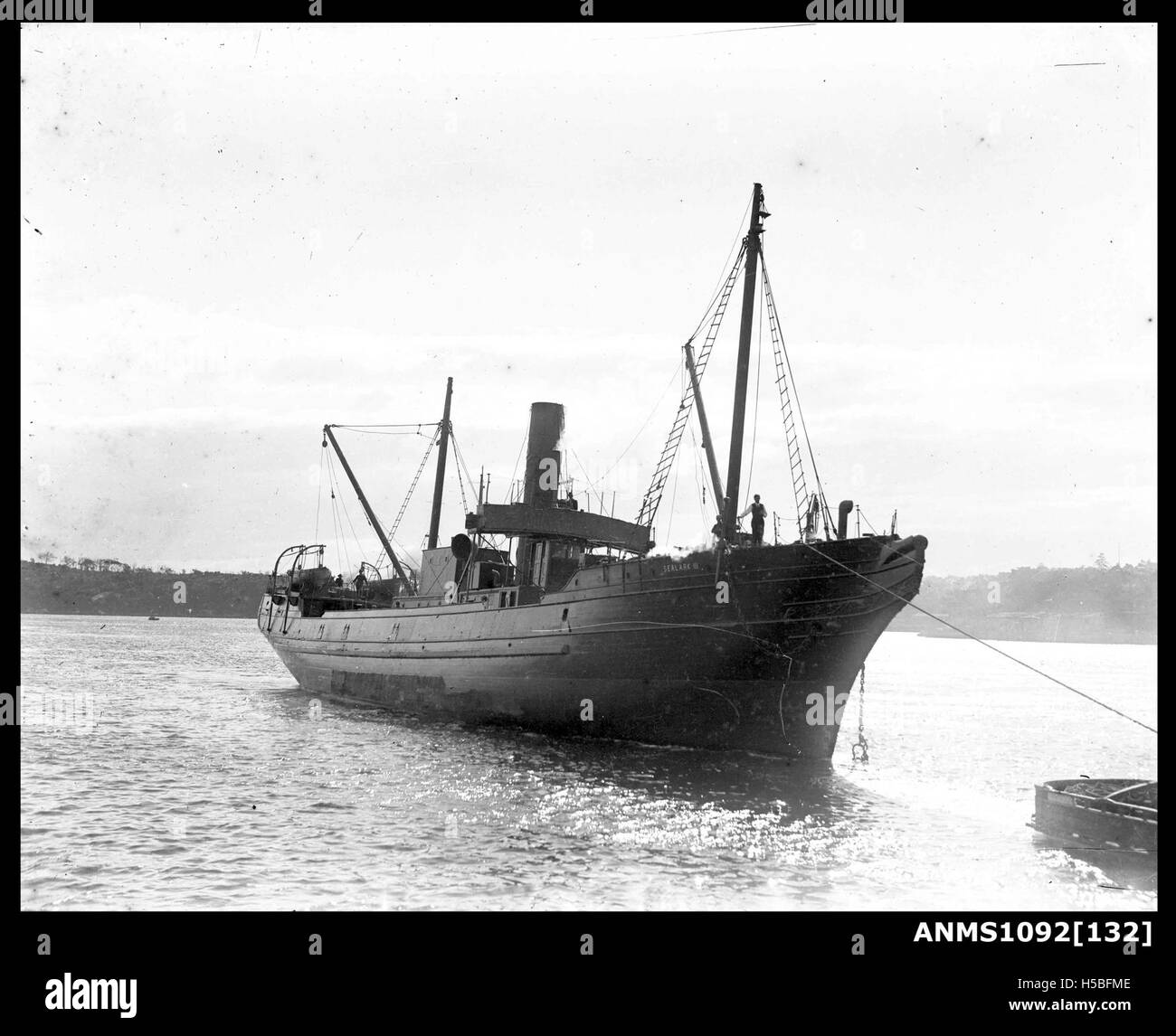 The SEALARK III, a single-funnel coastal steamer, is depicted in this ...
