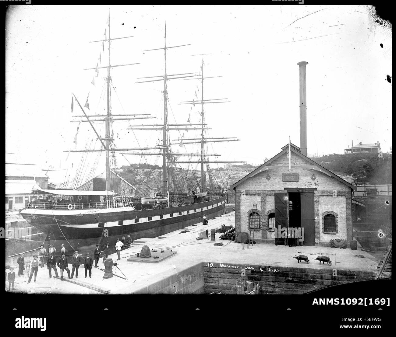 Woolwich Dock in Sydney, an important maritime location, captures the ...