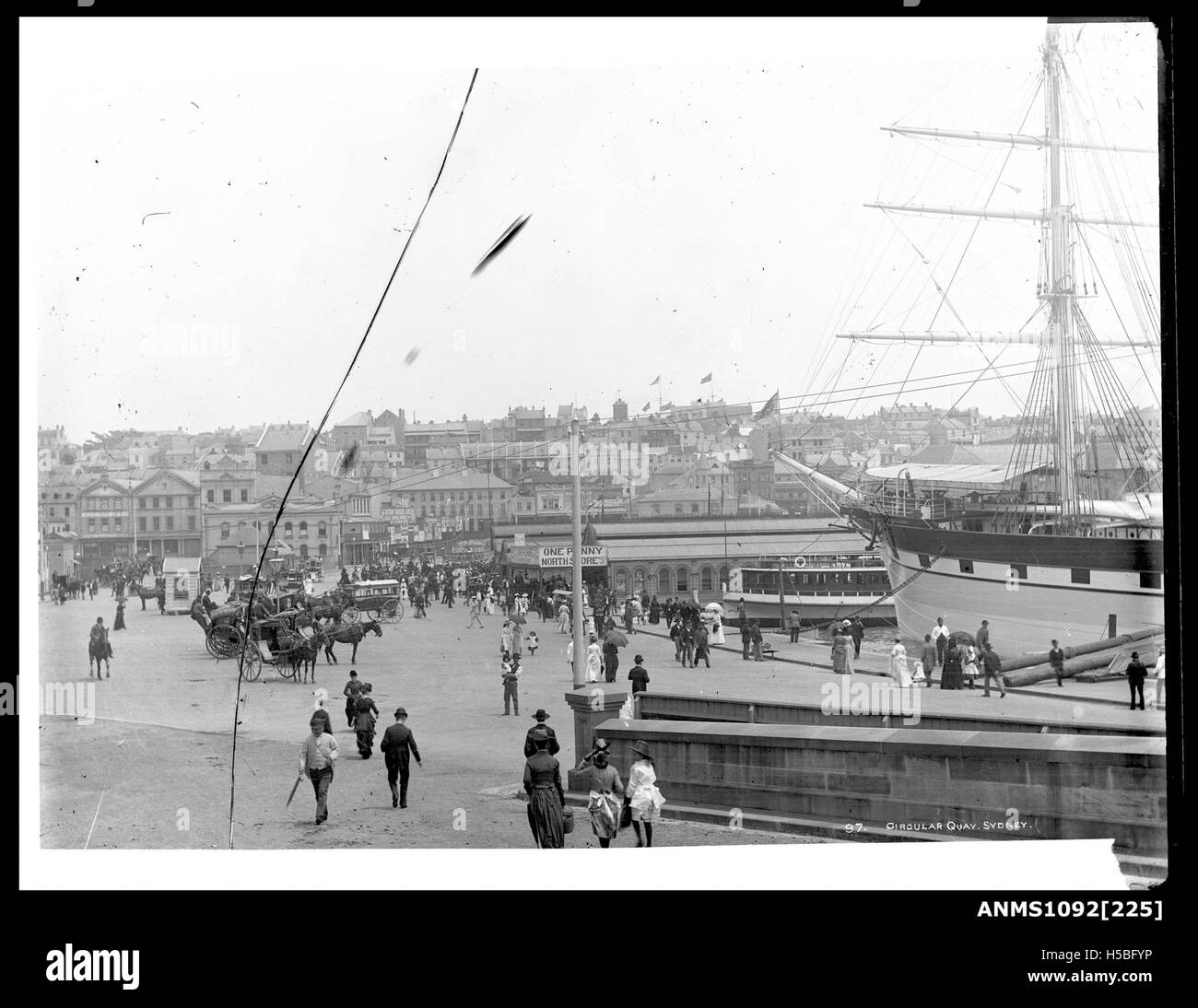 Circular Quay in Sydney Harbour, around 1889, depicts a historical view ...