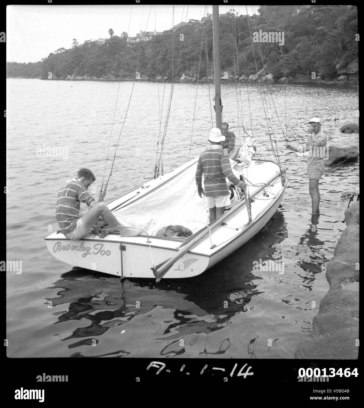 The 18-footer Beverly Too is pictured on Sydney Harbour, a competitive ...