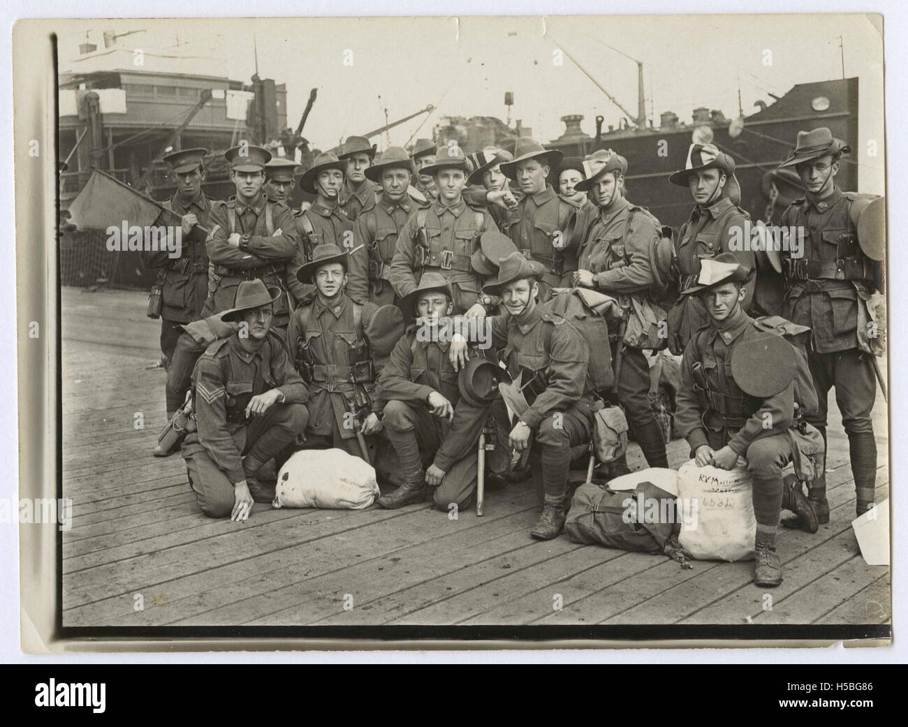 Soldiers are captured just before embarking on the HMAT NESTOR, a ...