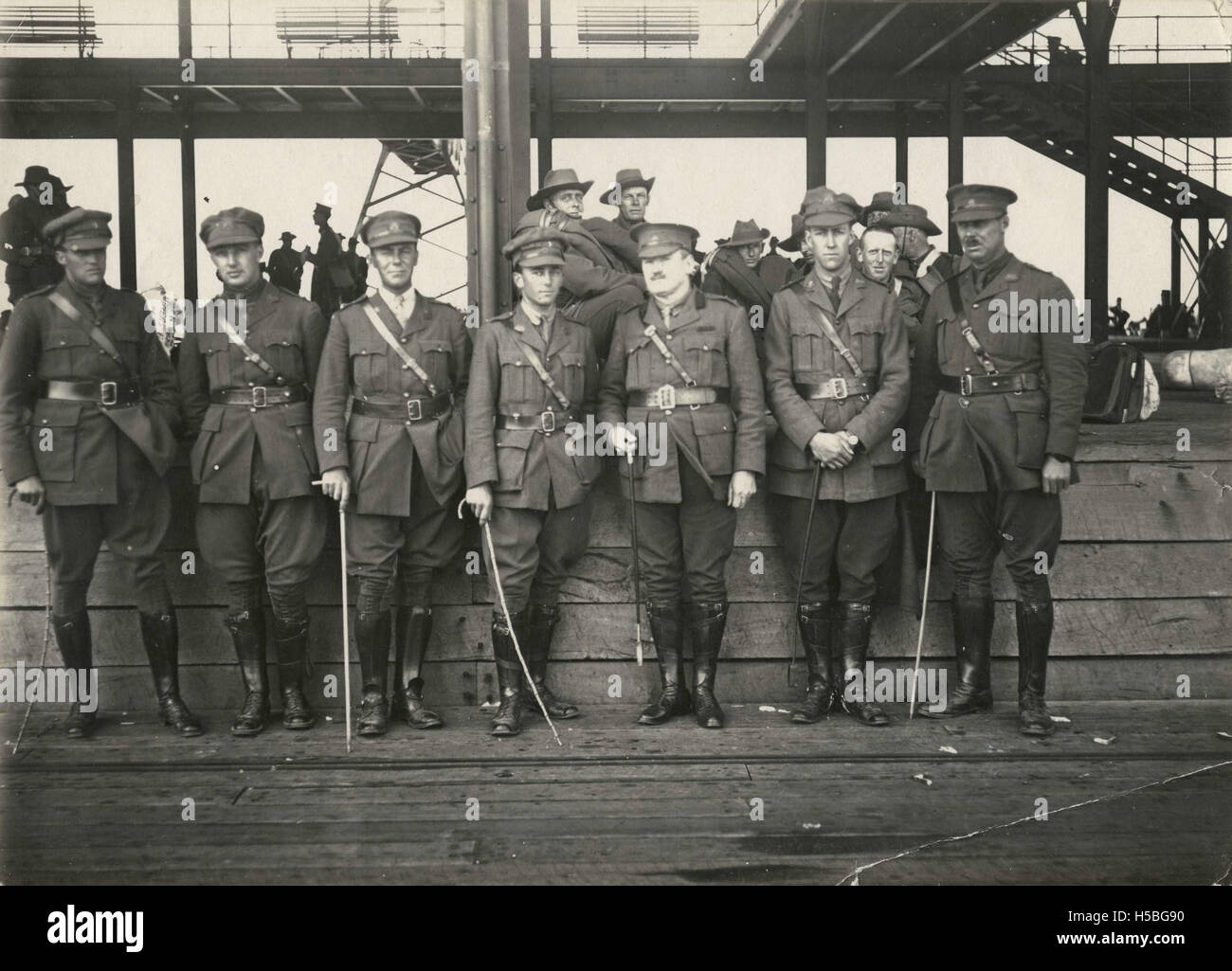 Artillery officers, likely from a British or colonial military unit ...