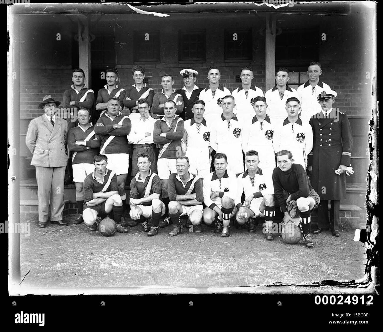Friendly soccer game Black and White Stock Photos & Images - Alamy