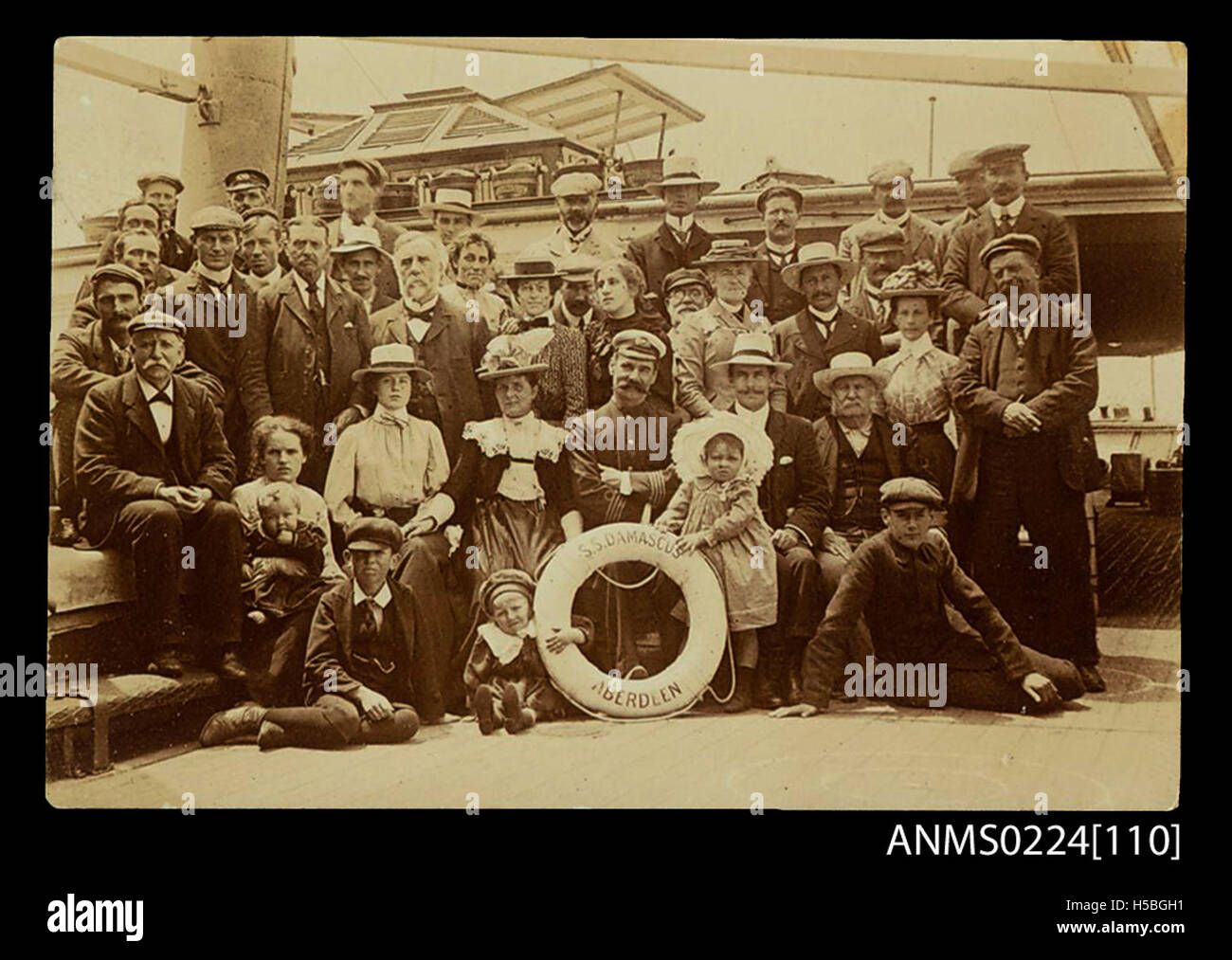 Passengers are seen aboard the SS Damascus, a passenger ship used for ...