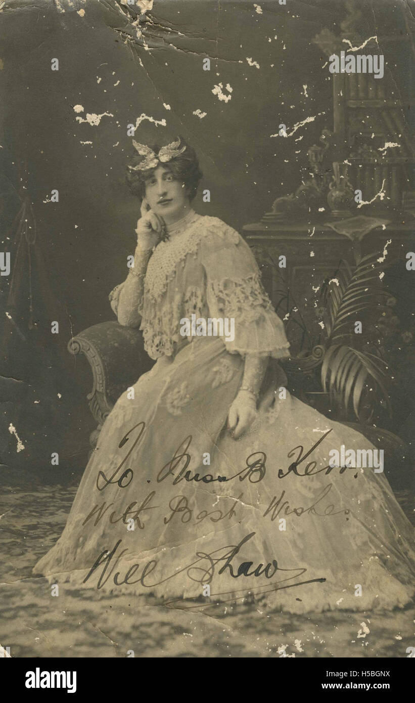 This photographic postcard features actor Will Shaw. The image captures ...