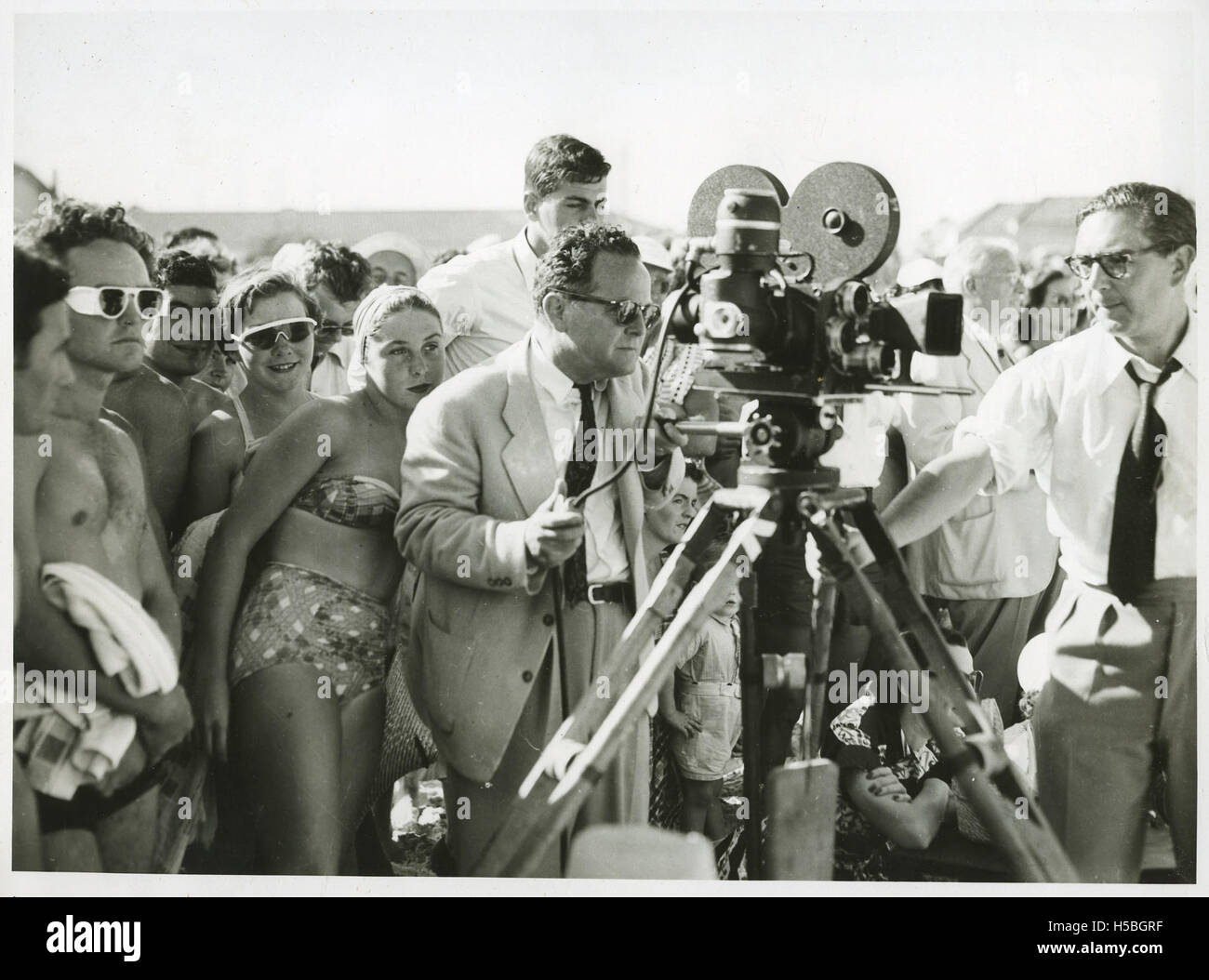 Filmmaker James Fitzpatrick is pictured at Bondi Beach with a camera ...