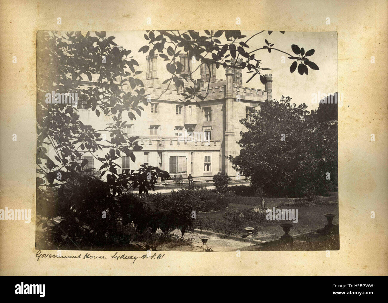 This photograph features Government House in Sydney, New South Wales ...
