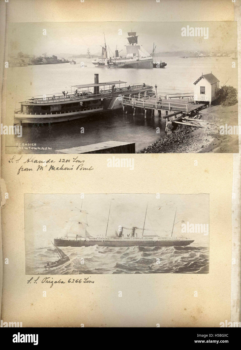 This image shows the S.S. Alameda, a 3200-ton vessel, and the S.S ...