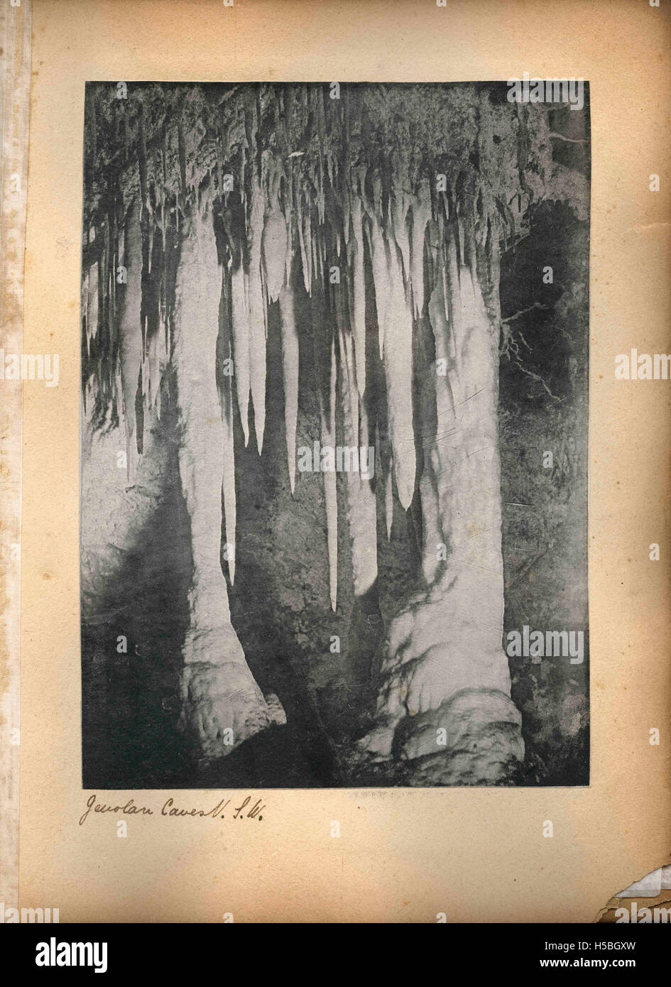A photograph of the Jenolan Caves, located in New South Wales ...