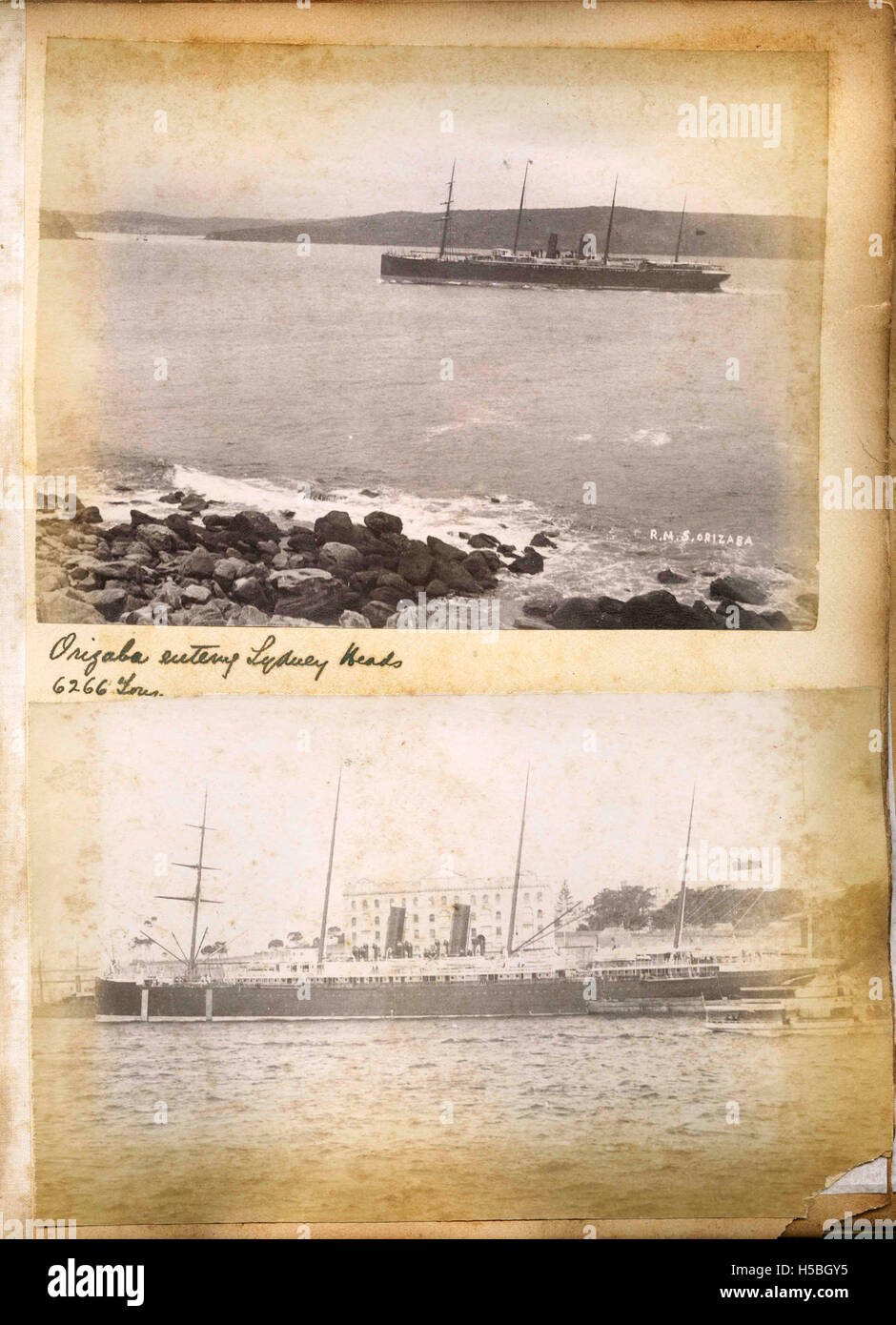A photograph of the steamship ORIZABA entering Sydney Heads and ...