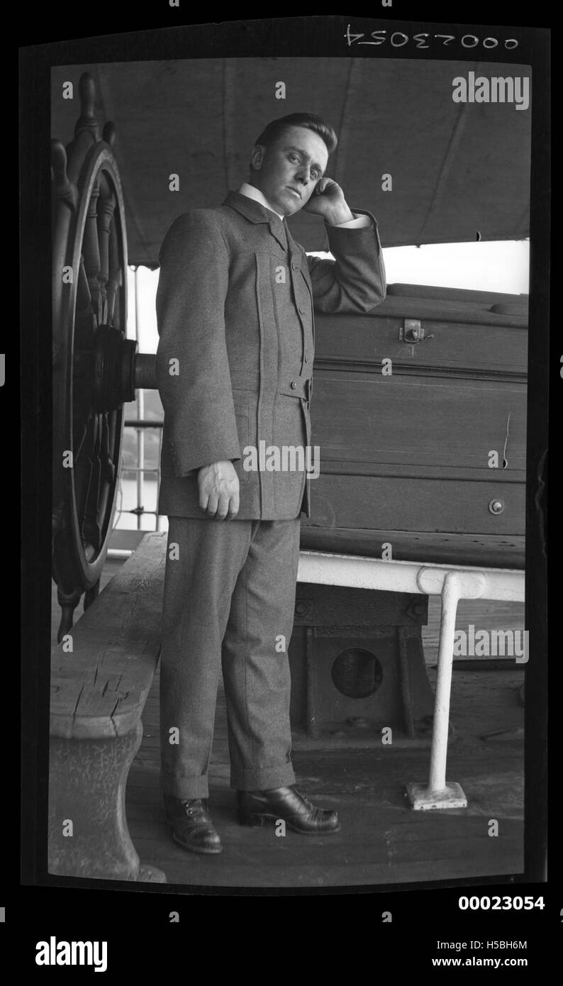 This portrait depicts Captain Ray Milton Sterling, likely a prominent ...