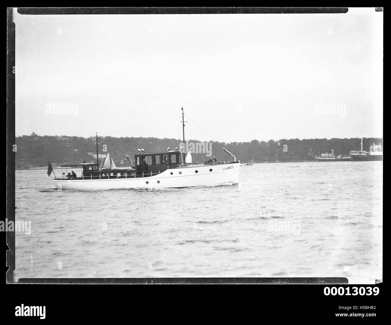 The motor launch OOMOOBAH is seen underway near Athol Bight, located in ...