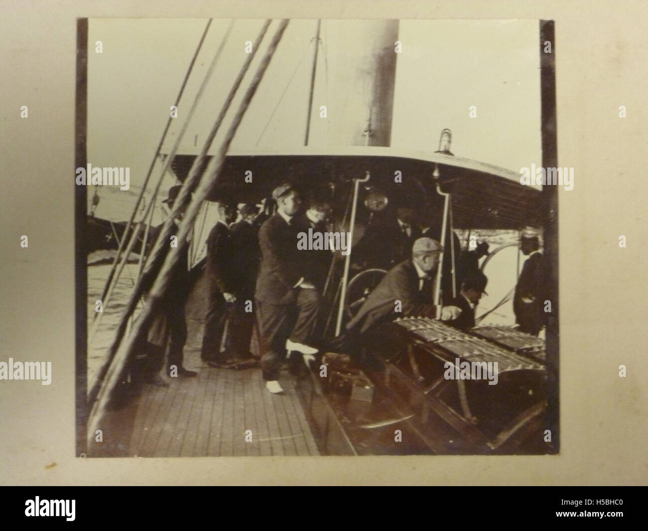 A photograph of the SY ENA, a sailing vessel, taken in the early 1900s ...