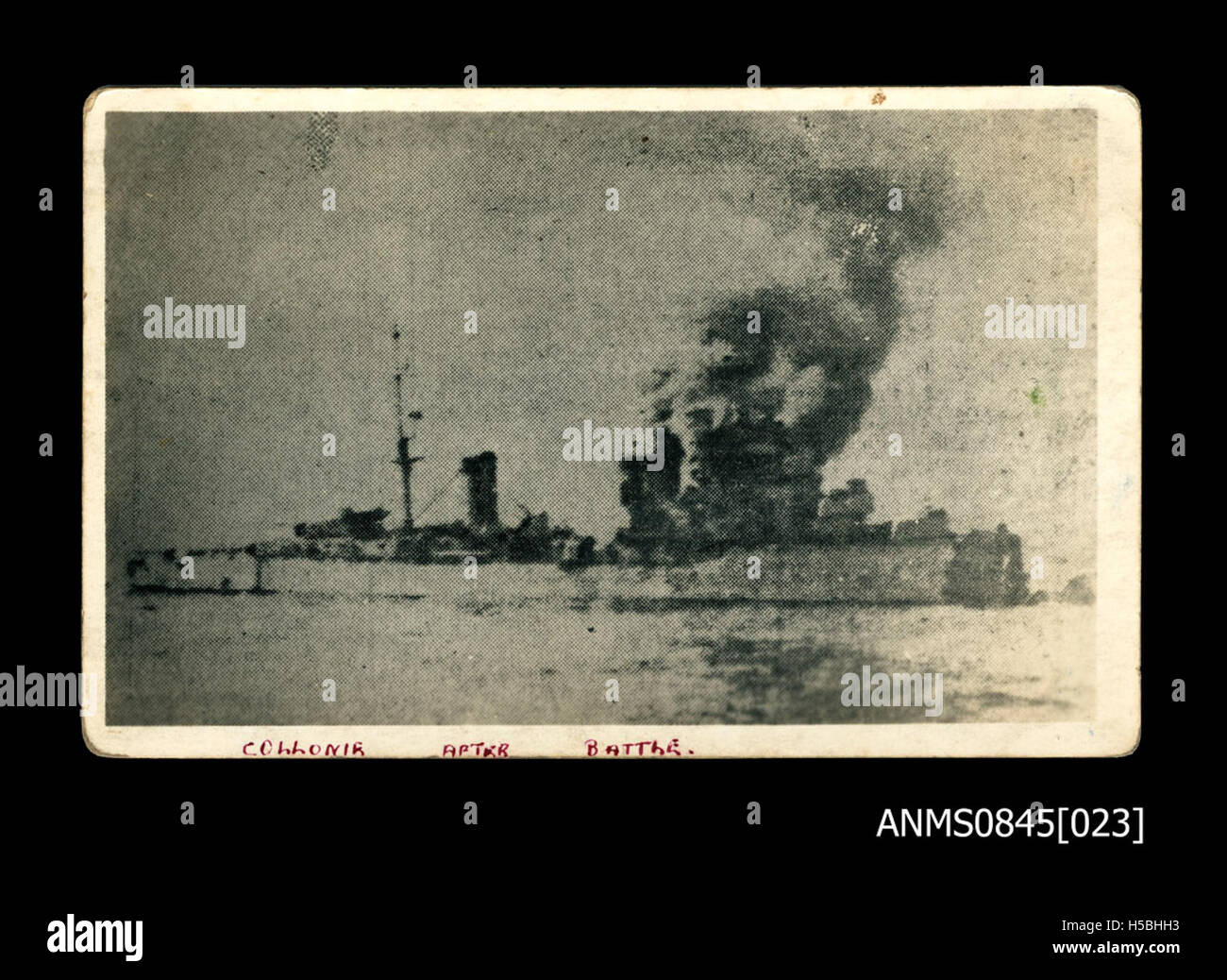 A photograph or painting depicting the aftermath of the battle of ...