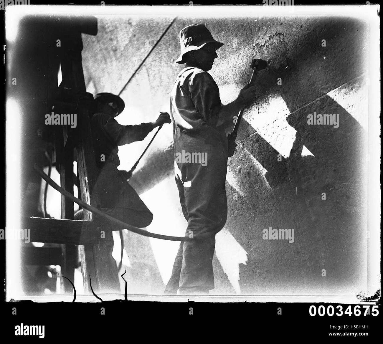 Image shows two ships Black and White Stock Photos & Images - Alamy