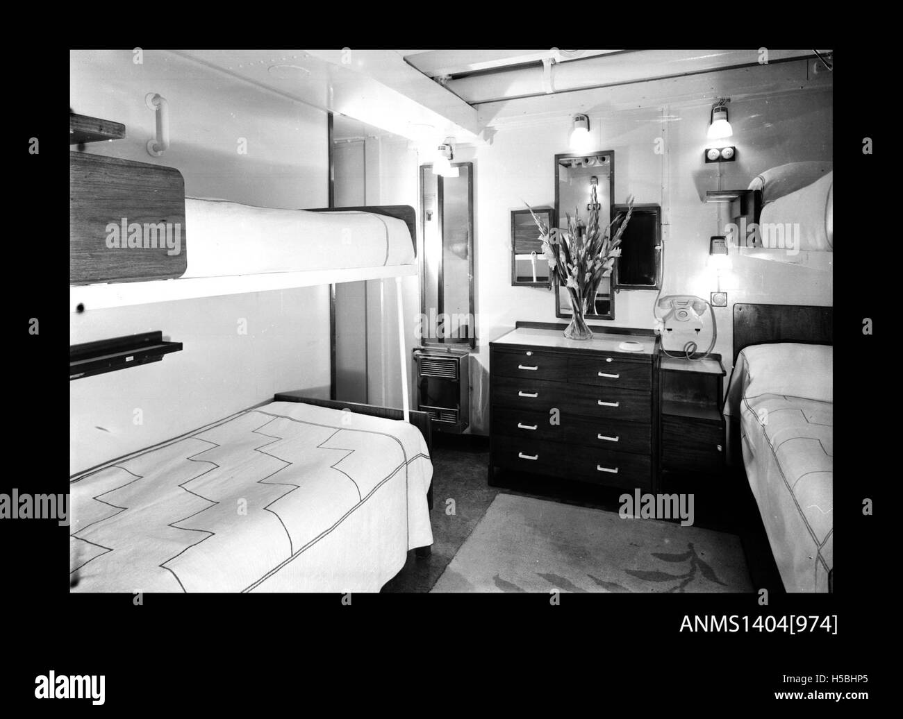 The image showcases the interior of a cabin aboard a P&O cruise ship ...