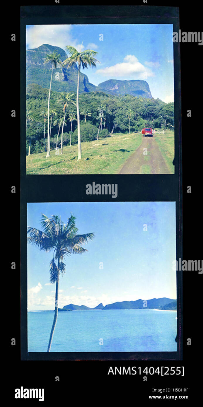 Two different views of the landscape at Lord Howe Island, an Australian ...