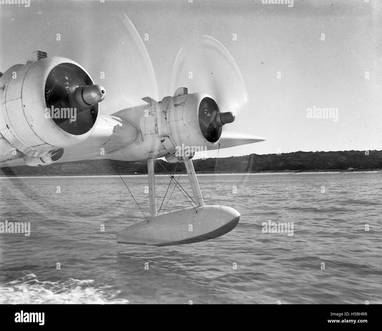 A flying boat wing is seen at Lord Howe Island, likely part of an ...